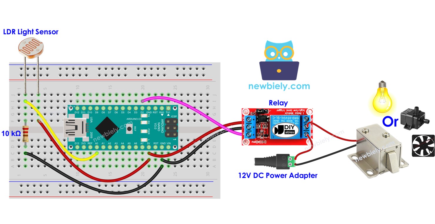 Arduino Nano Light Sensor Relay Arduino Nano Tutorial