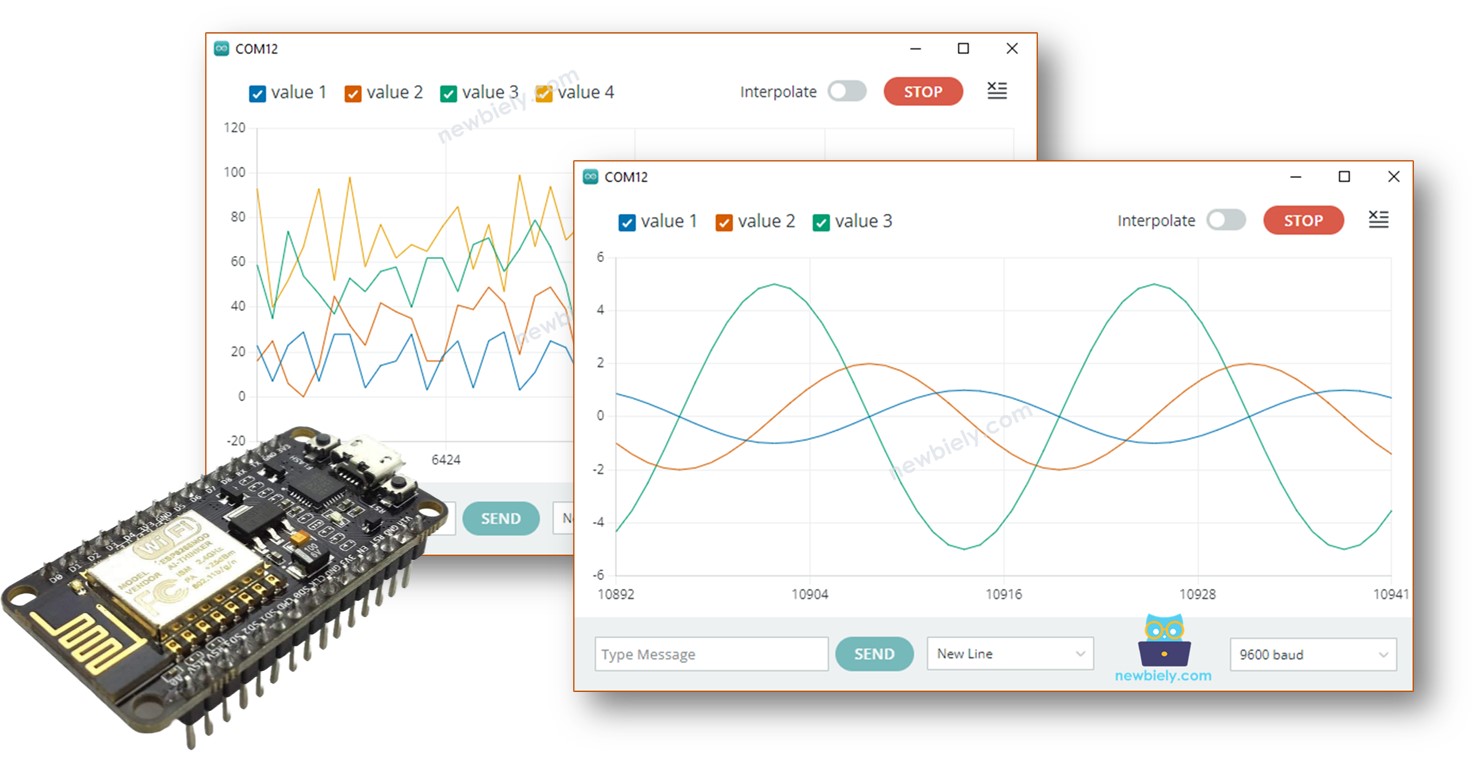 Esp8266 Serial Plotter Esp8266 Tutorial