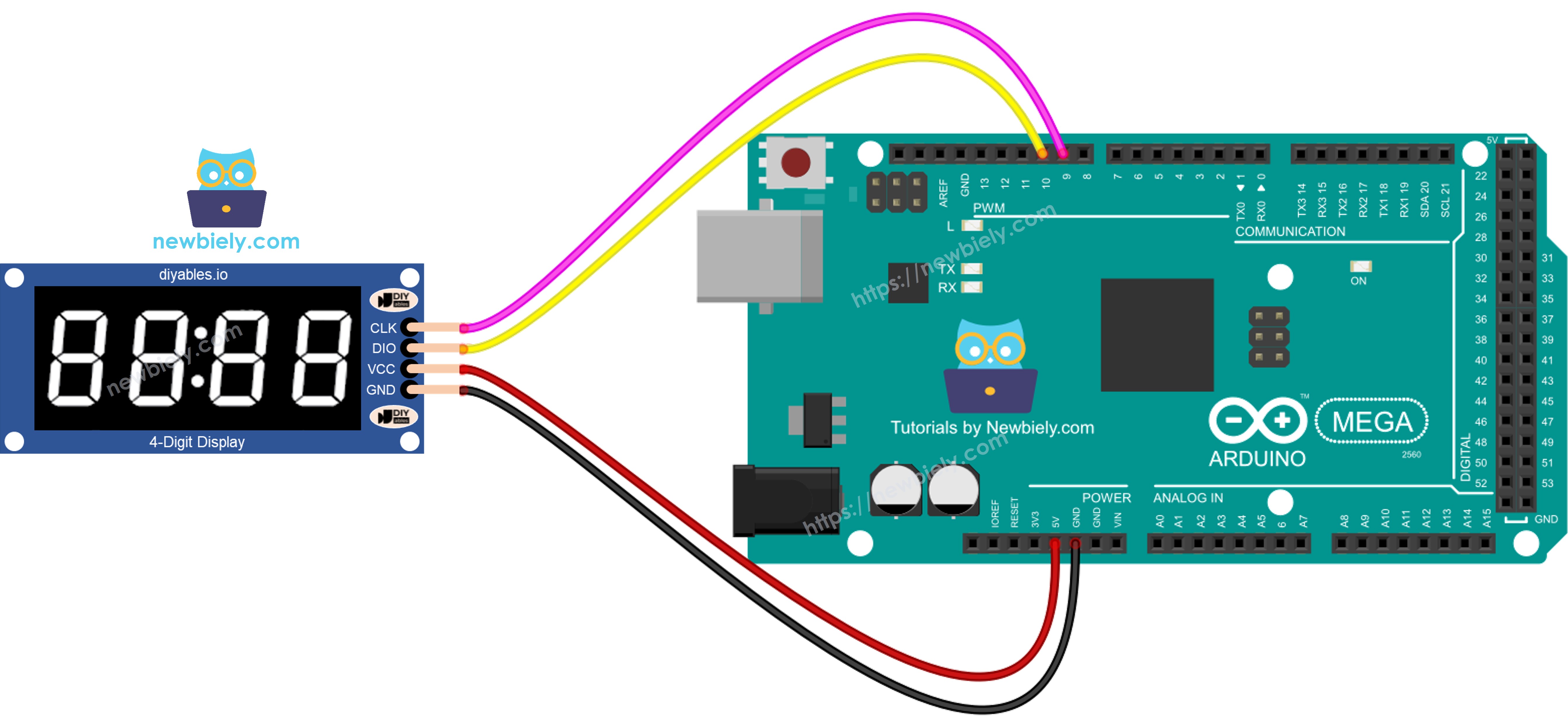 Arduino Mega - TM1637 4-Digit 7-Segment Display | Arduino Mega Tutorial