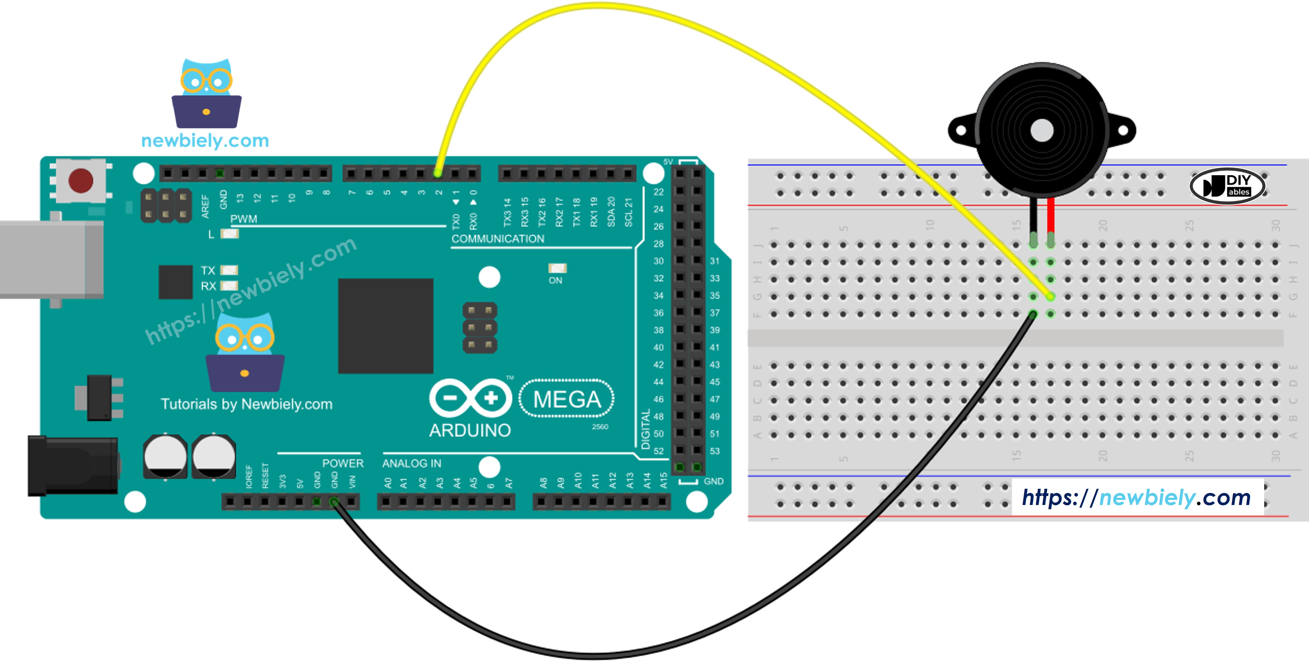 Arduino Mega - Piezo Buzzer | Arduino Mega Tutorial